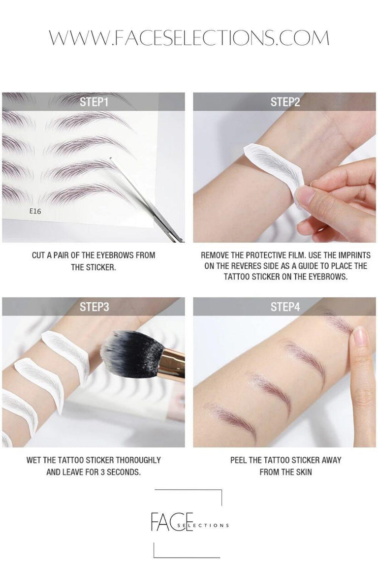 Amazing 4D Eyebrow Tattoo Stickers – Face Selections